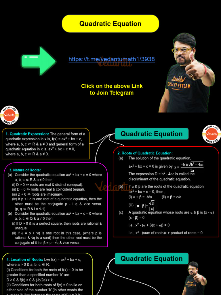 Quadratic Equations | PDF | Quadratic Equation | Science & Mathematics