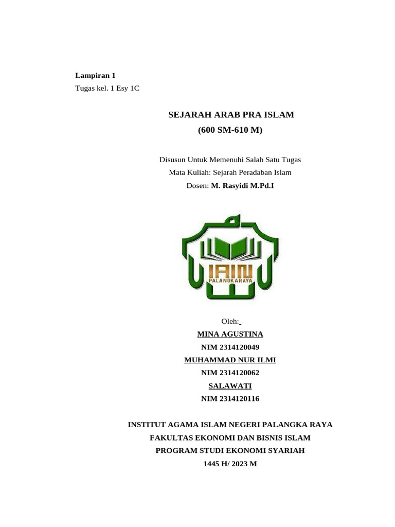 Makalah Spi Kel. 1 C Esy | PDF