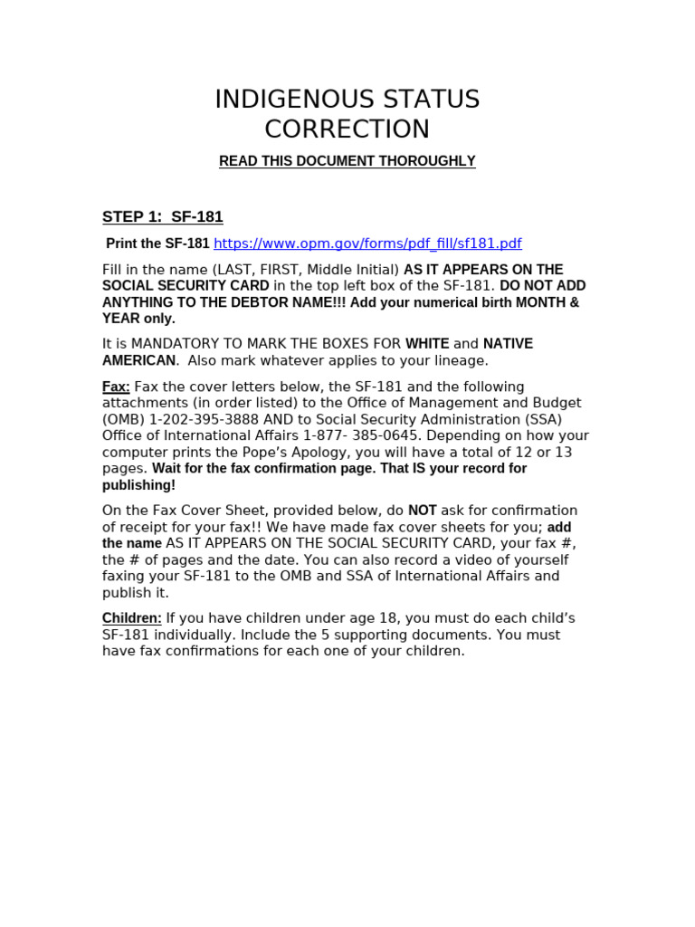 Indigenous Standing Process (1) - 2 | PDF