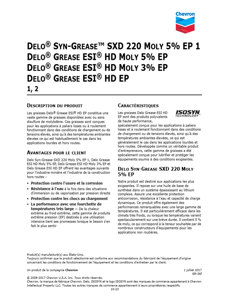 Delo® Grease Esi® Heavy Duty Ep 2 | PDF