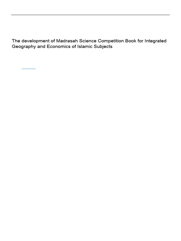 Madrasah Science Competition Book Development | PDF | Instructional ...