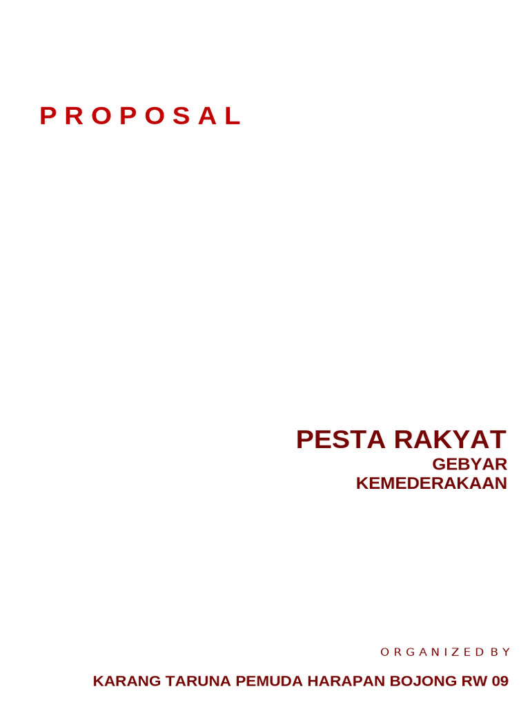 Proposal Fix RT RW | PDF