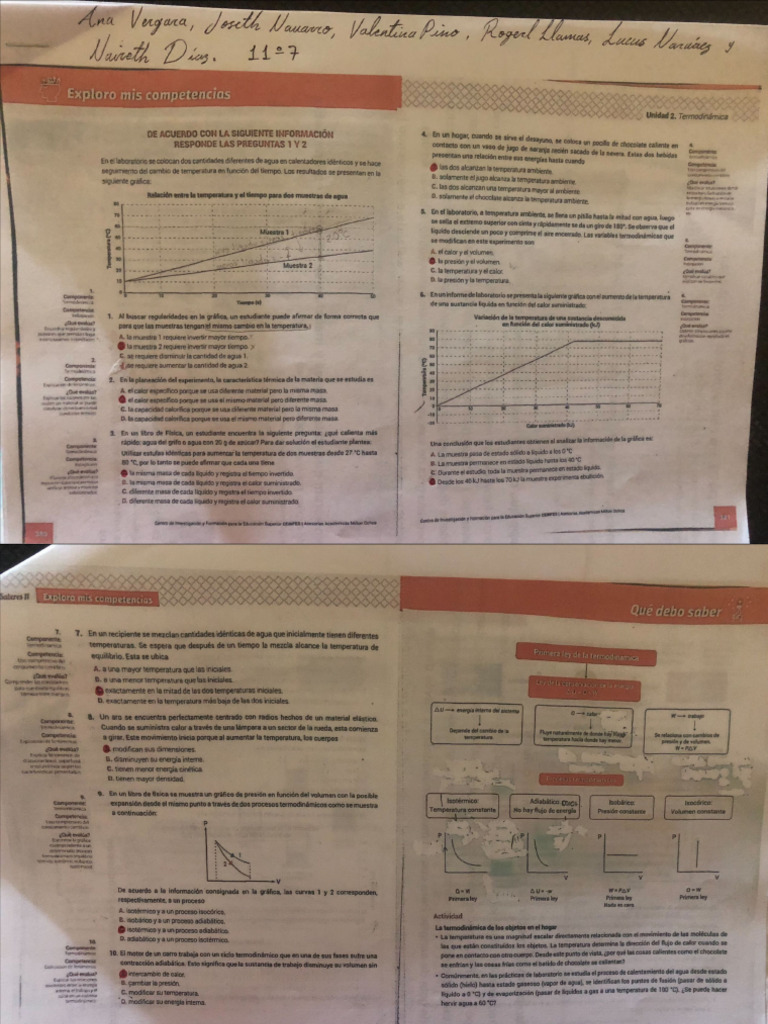Taller 2 Tipo Icfes Termodinámica Resuelto | PDF