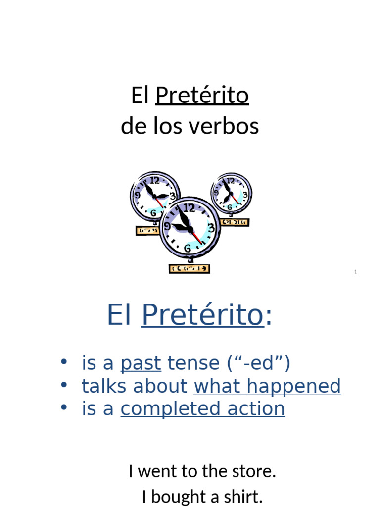 Preterito Indefinido | PDF
