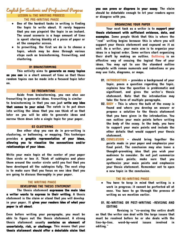 English For Academic and Professional Purposes Finals | PDF