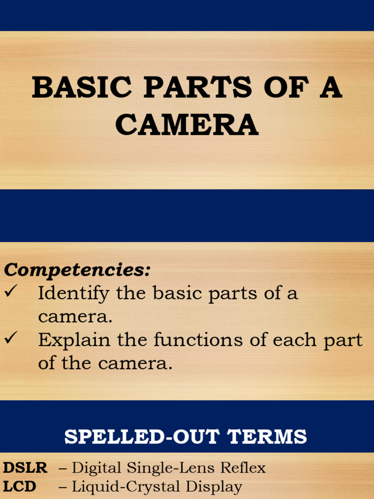 Basic Parts of Camera 2 | PDF
