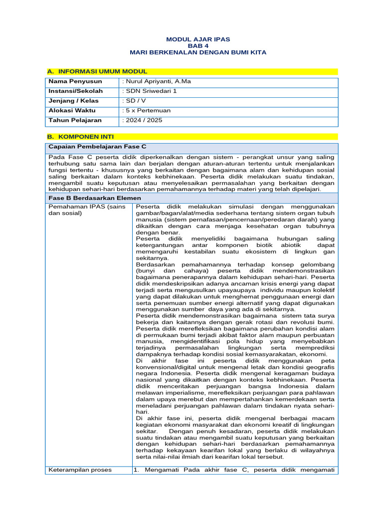 BAB 4 - MA IPAS Kls 5 | PDF