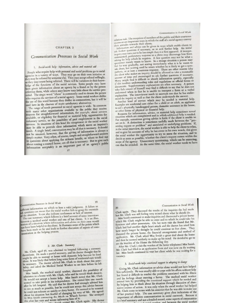 CHAPTER 2 Communication Processes in Social Work PETER R DAY 1 1 | PDF