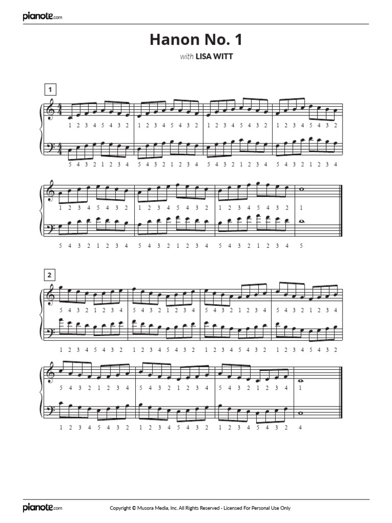 Hanon No. 1 | PDF