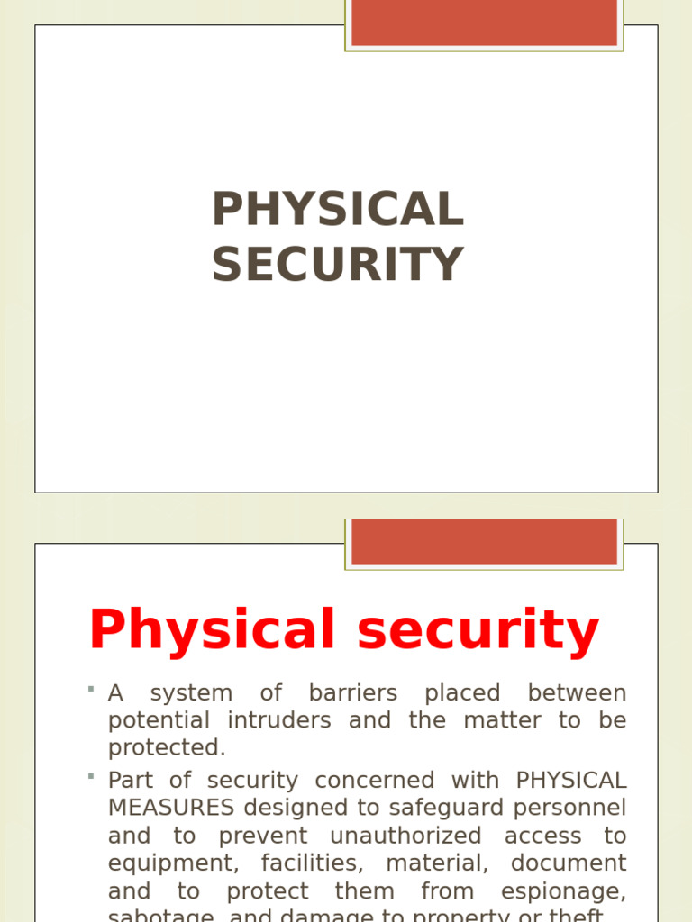 Physical Security | PDF
