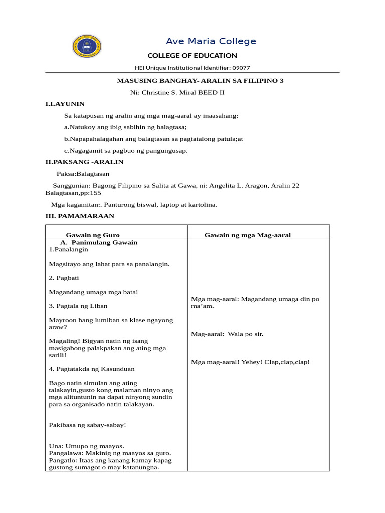 Lp-Sa-Filipino-3 Edited | PDF