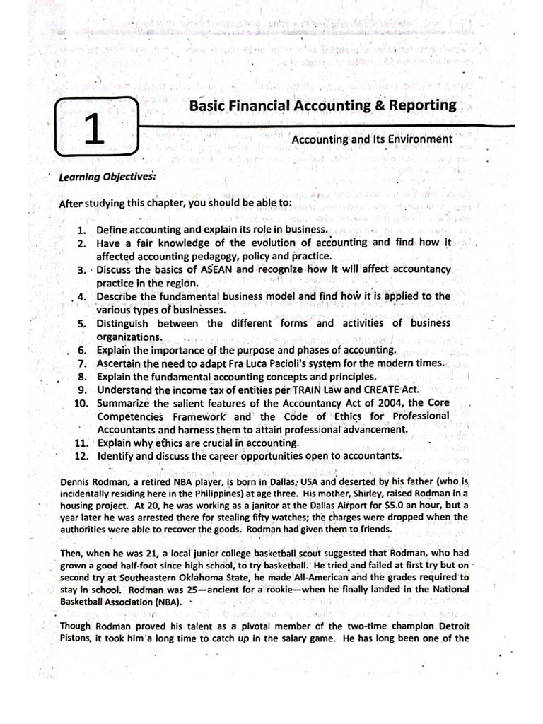 Basic Accounting Chapter 1 | PDF