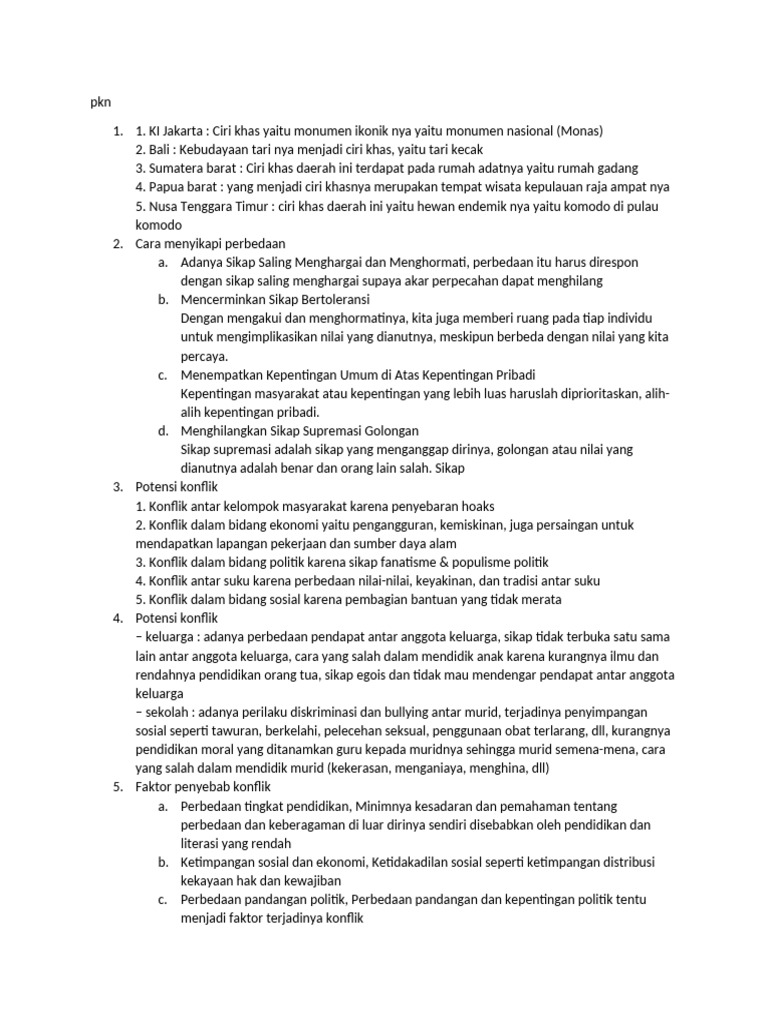 Kisi2 PKN Sumatif | PDF