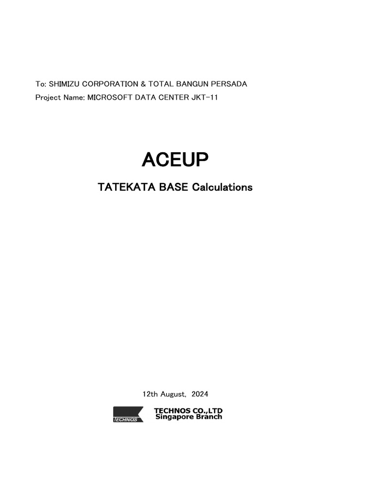 2024.08.14 Jkt11 Tatekata Base Calculations Rev.1 | PDF