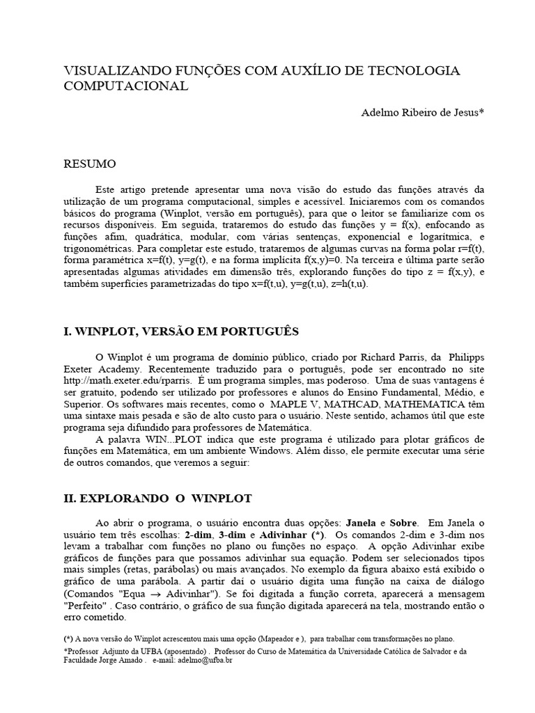Winplot - Utilização | PDF
