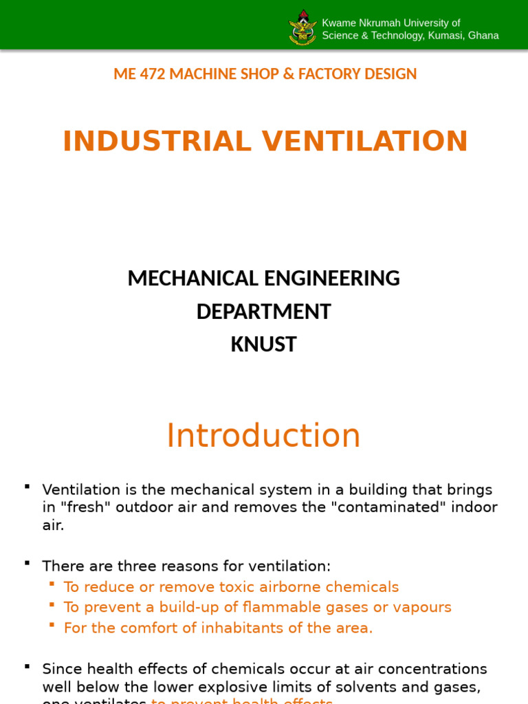Unit 5 Industrial Ventilation | PDF