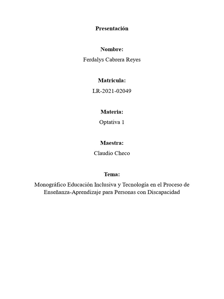 Monográfico Optativa 1 | PDF