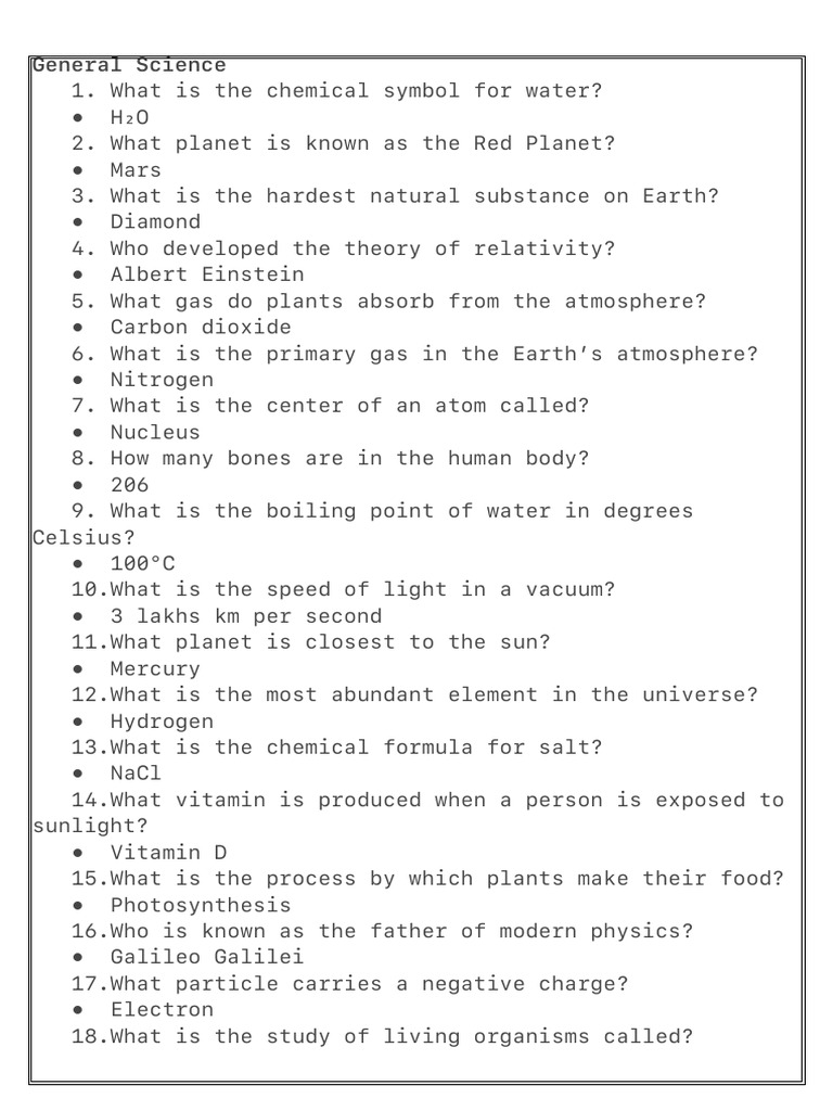 General Science | PDF
