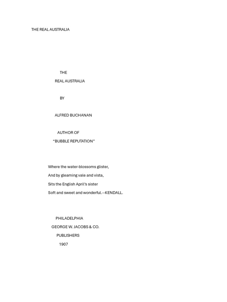 THE REAL AUSTRALIA | PDF