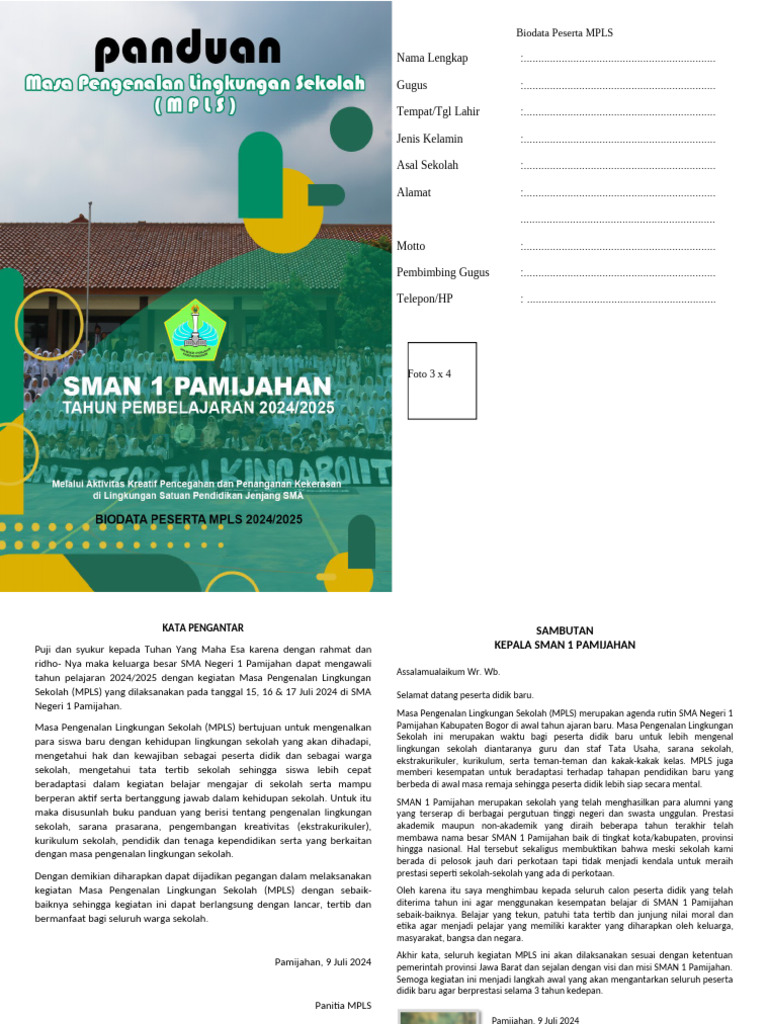 Buku Panduan MPLS.2024 | PDF