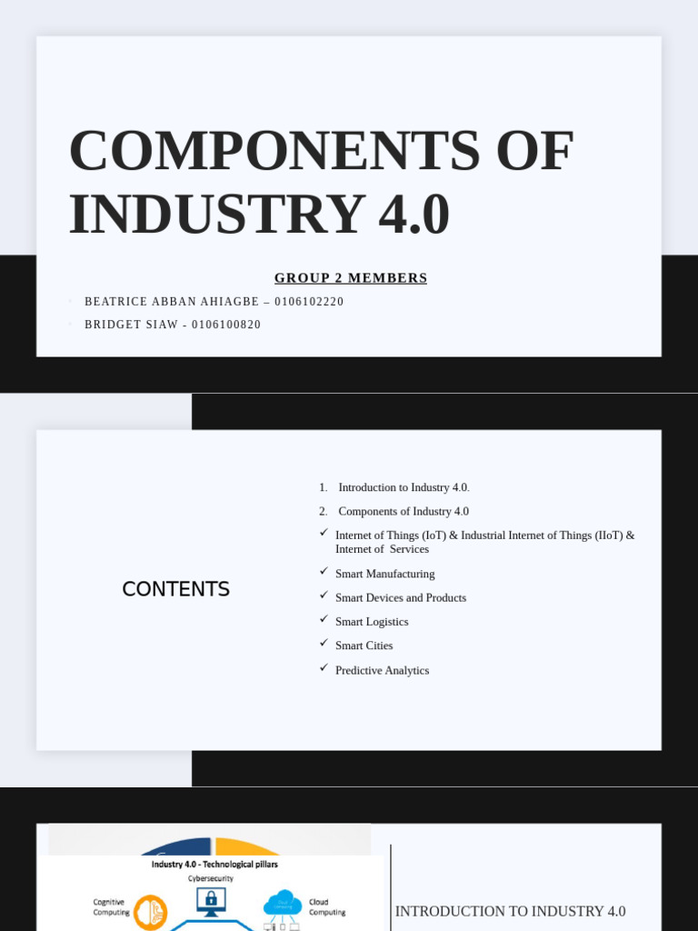 Components of Industry 4.0: Group 2 Members | PDF