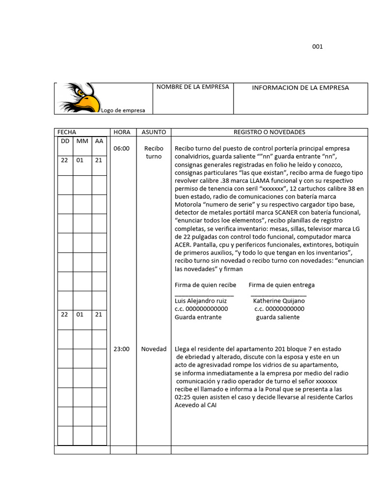 3 Entrega De Turno Pdf