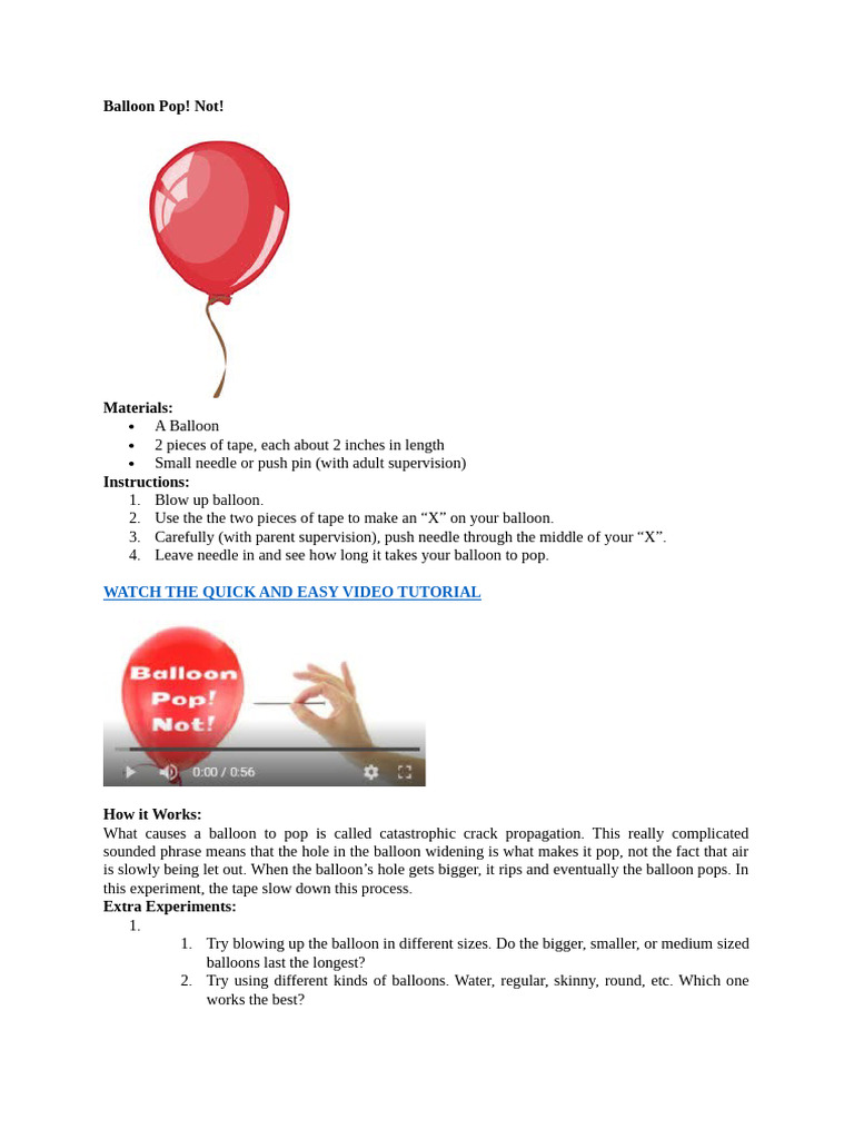 Metode Ilmiah Ballon Pop | PDF
