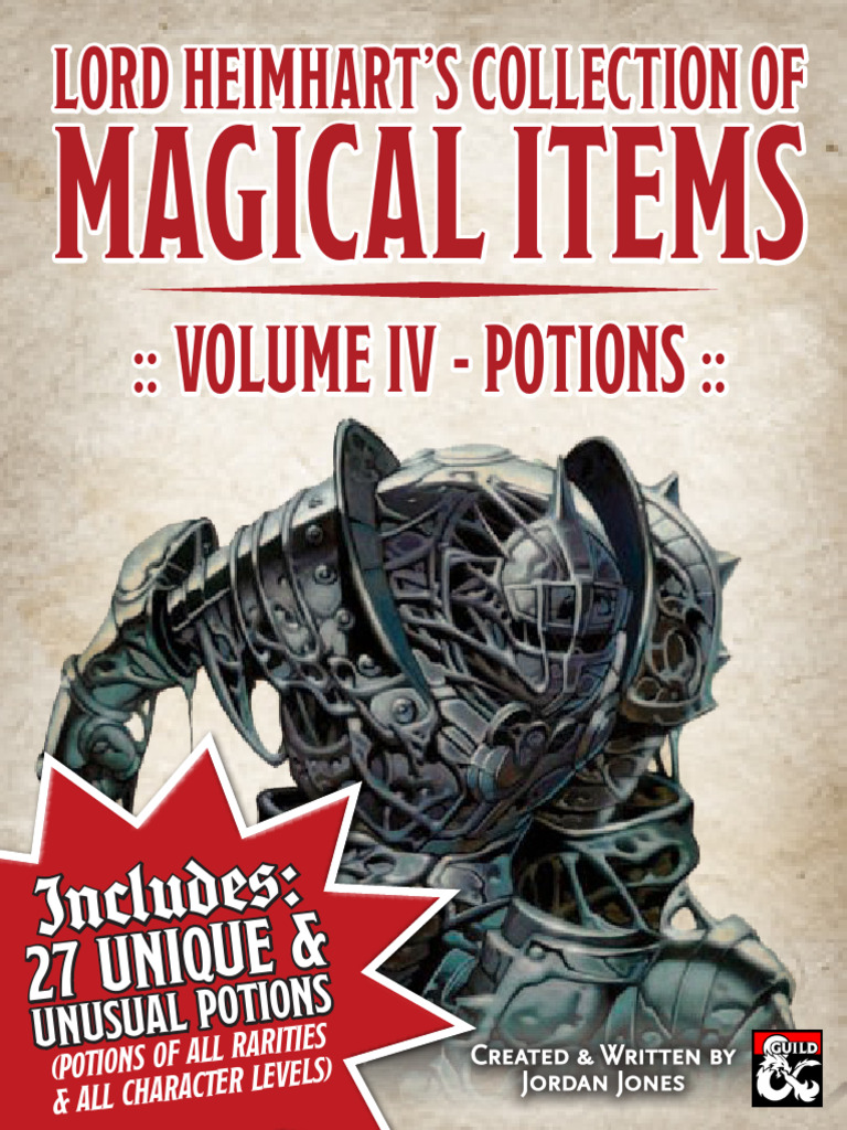 Lord Heimharts Magical Items - Volume 4 - Potions | PDF | Monsters