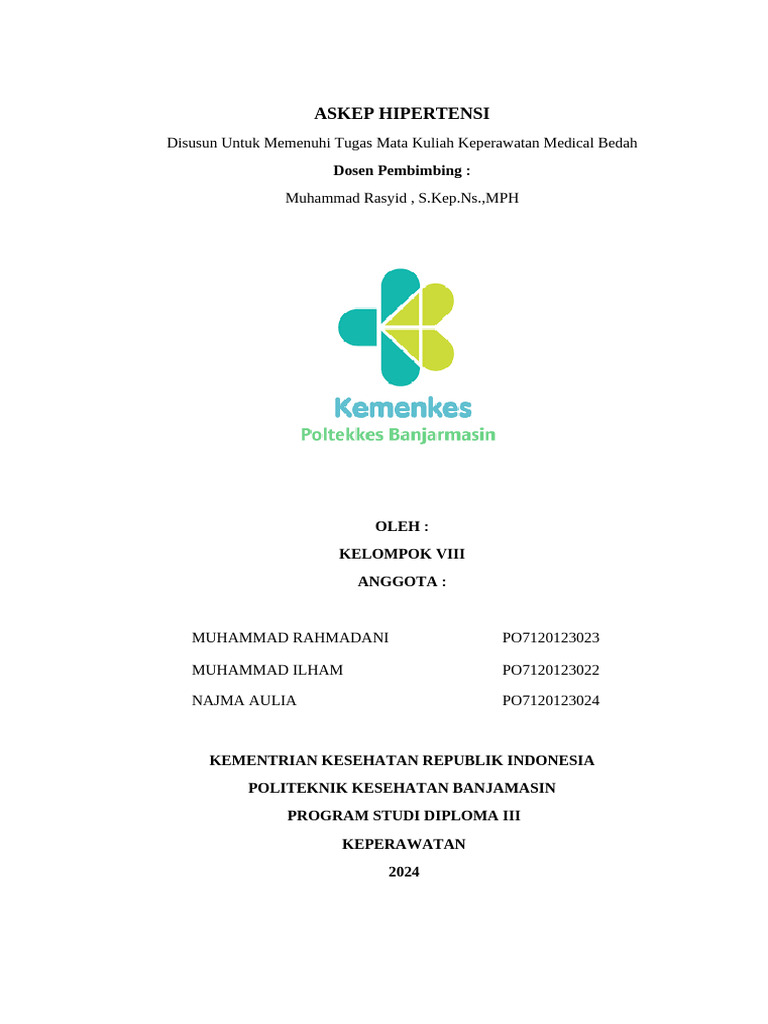 Makalah Askep Hipertensi (KMB) | PDF
