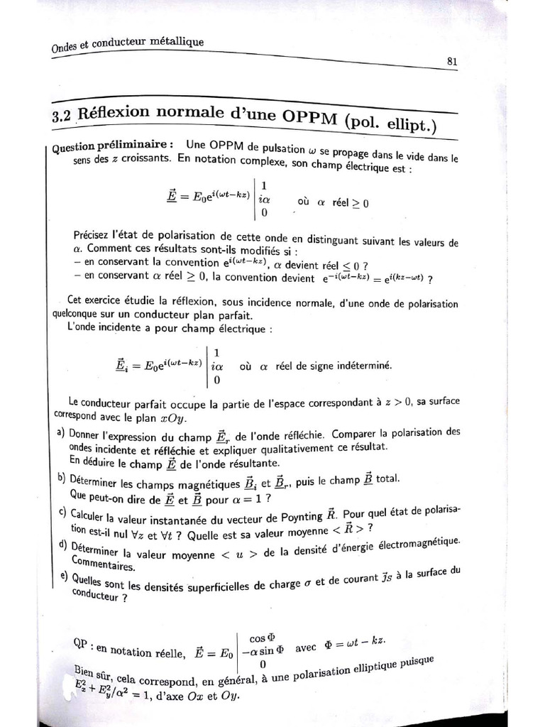 9 - Réflexion Normale D - Une OPPM (Pol. Ellipt.) | PDF