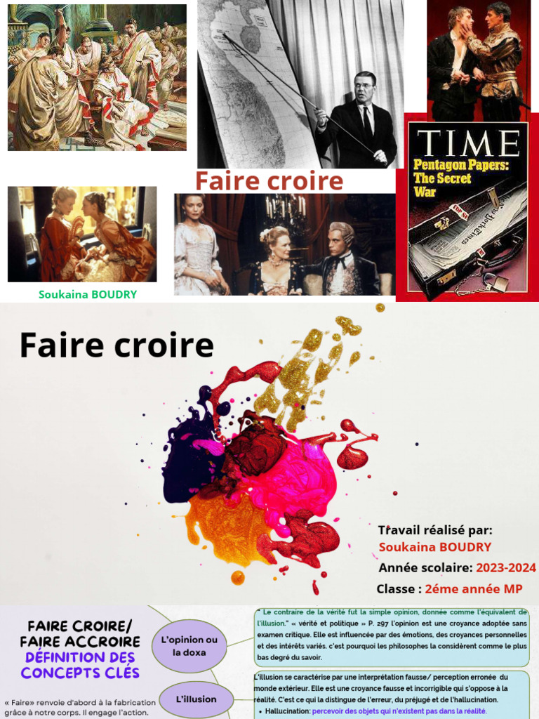 Faire Croire - Travail de Soukaina | PDF