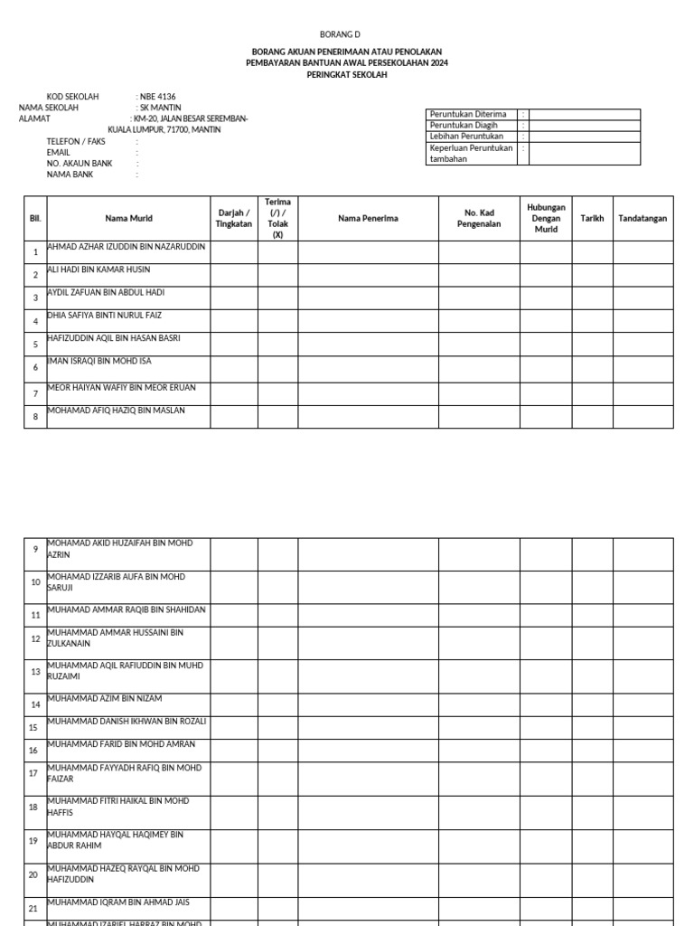 Borang Akuan Penerimaan BAP | PDF