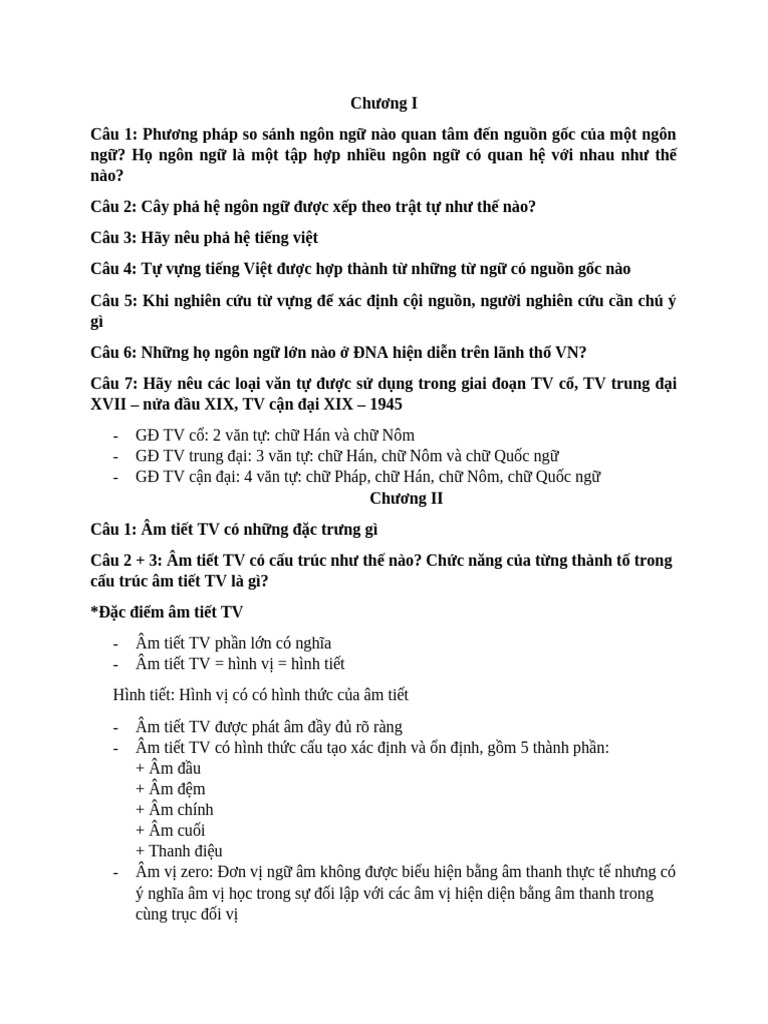 Đề Cương NMVN | PDF