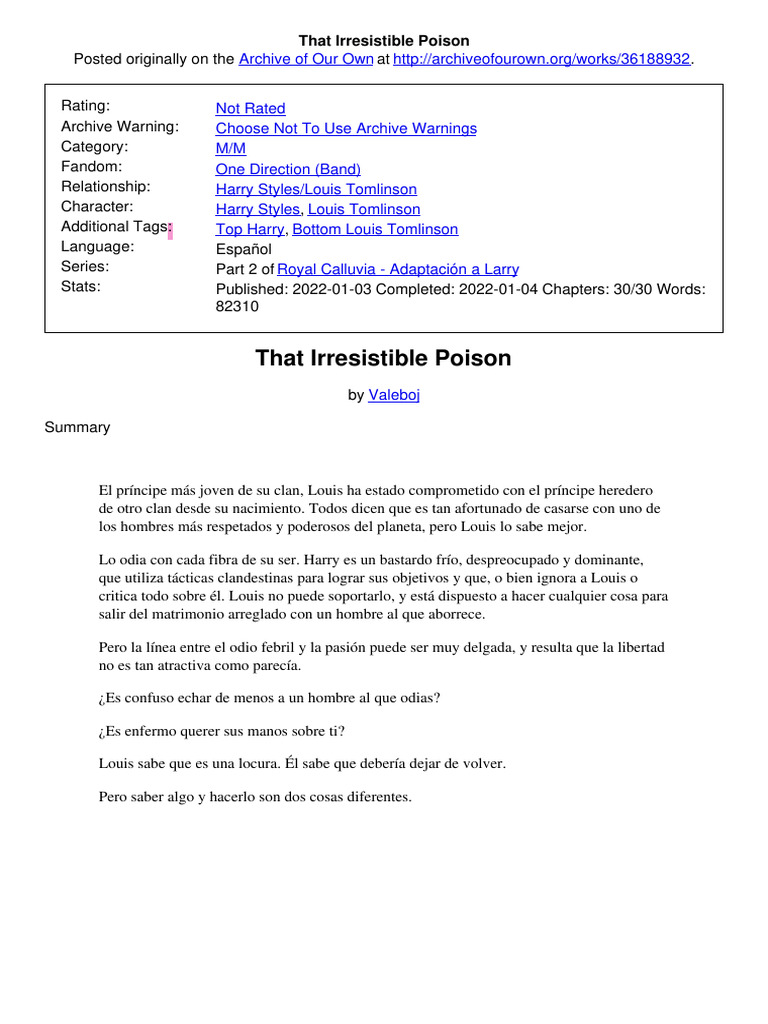 That Irresistible Poison | PDF
