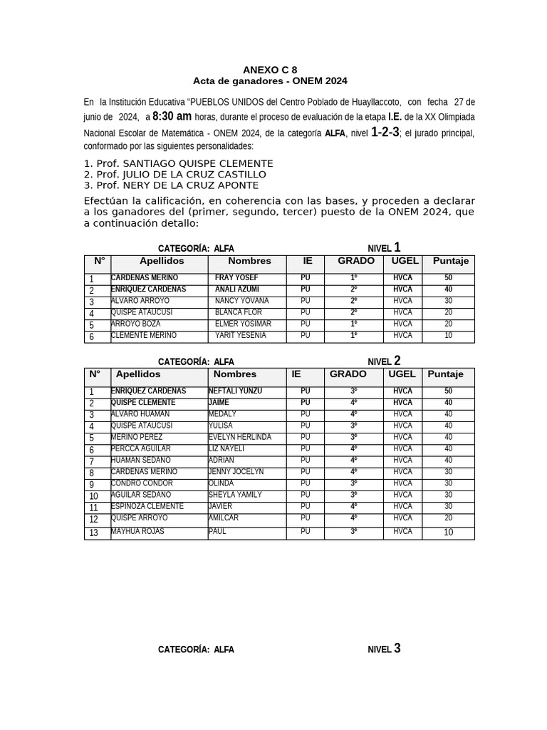 Onem - 2024 - Anexo C 8 | PDF