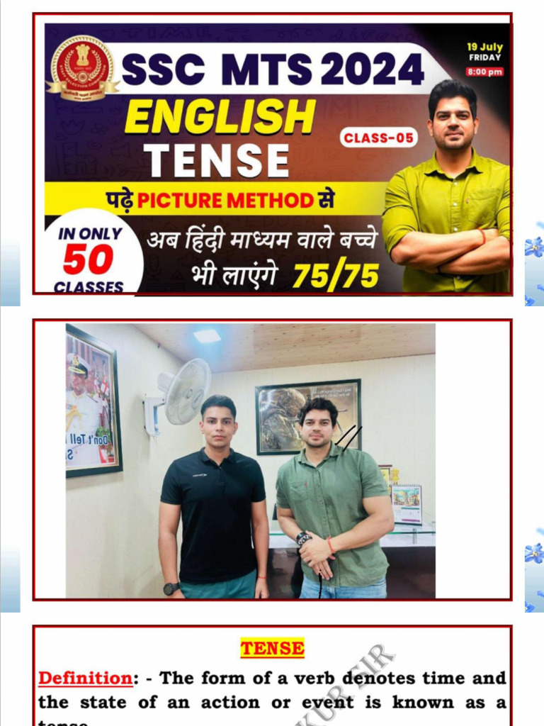 Time & Tense - 01 Ppt | PDF