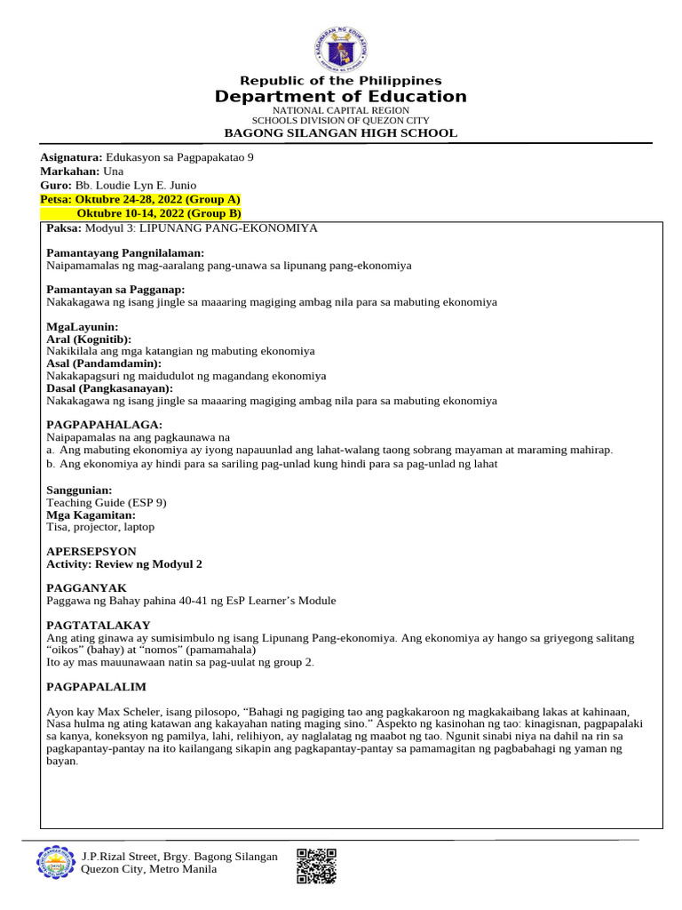 Esp9 DLP Module 3 | PDF