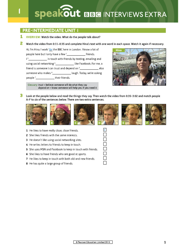 SO PI U1 Interviews Worksheet | PDF