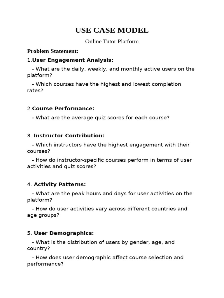 Use Case Model Pdf