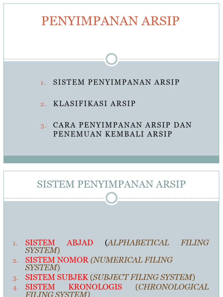 Sesi 4 - 10, Sistem Arsip 2 | PDF