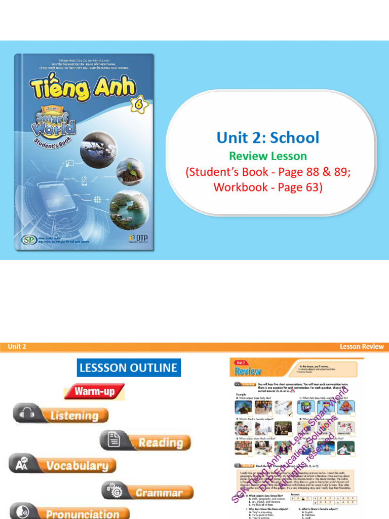 Unit 2 - Review Lesson - Pages 88 & 89 | PDF