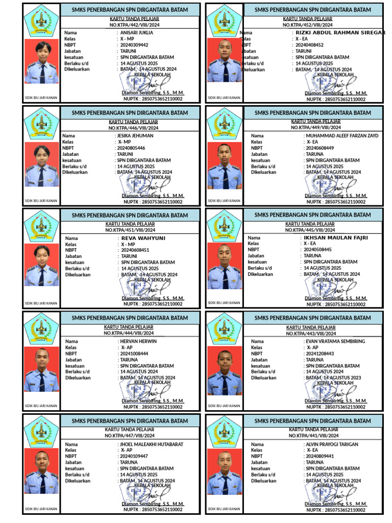 Kartu Pelajar - Kls X NSD | PDF