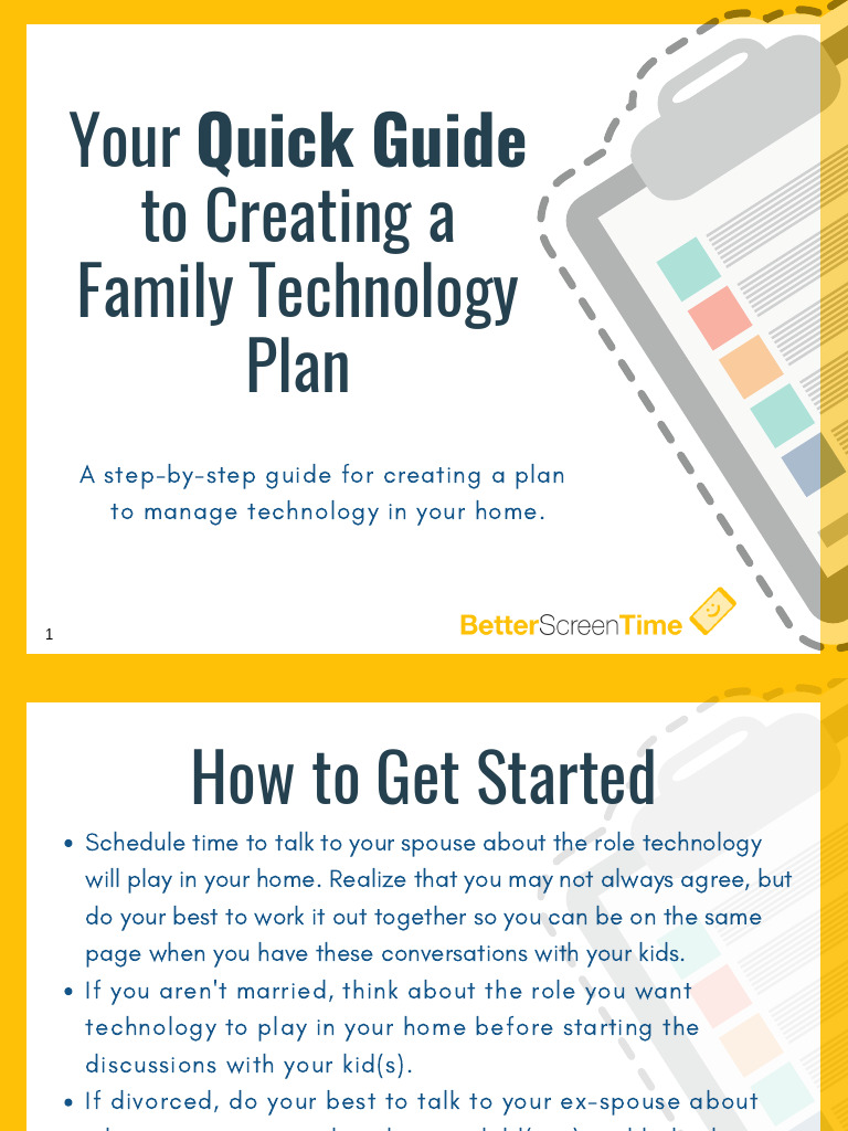 Family-Tech-Plan-Quick-Guide-Better-Screen-Time-1 | PDF