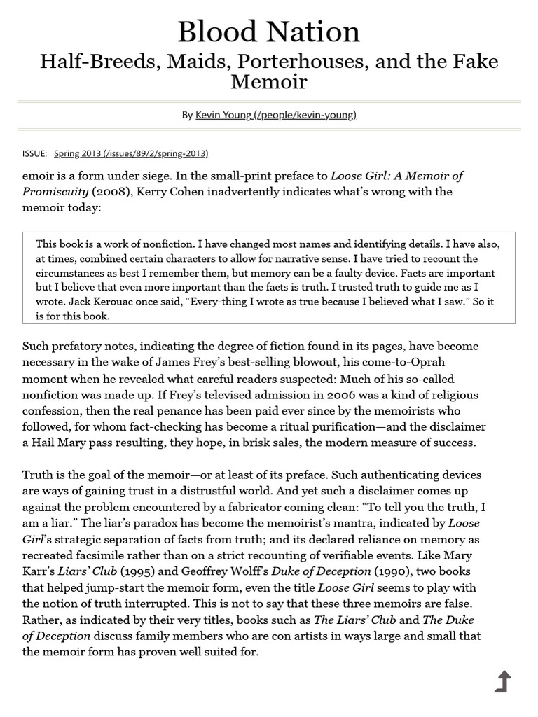 Blood Nation - VQR Online | PDF