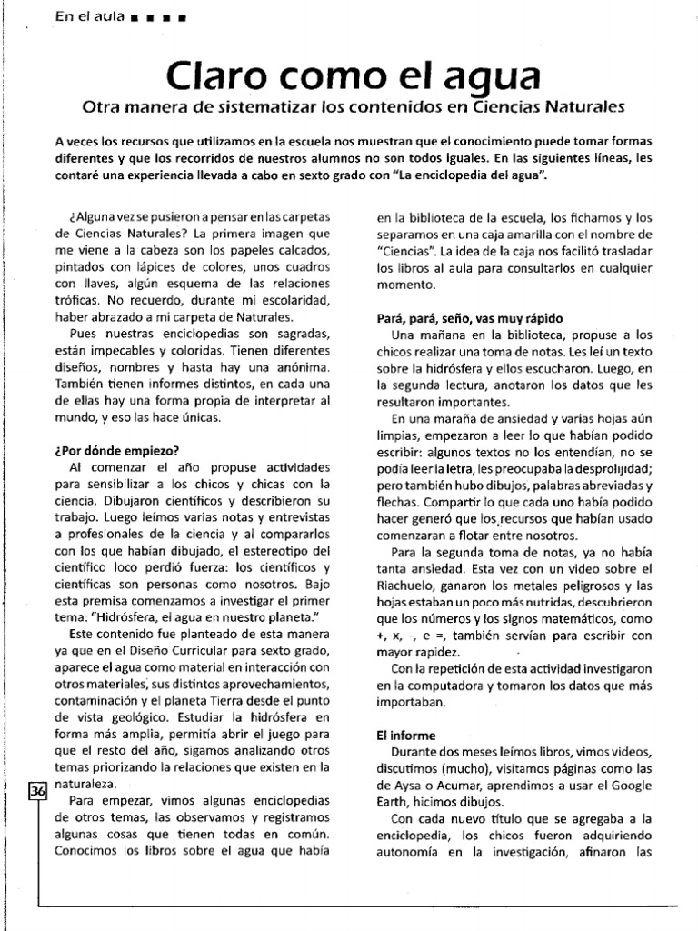 Claro Como El Agua | PDF