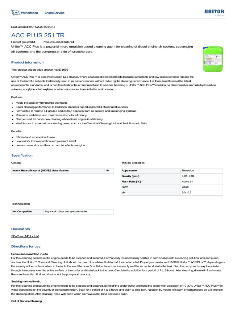 TDS-ACC PLUS 25 LTR | PDF