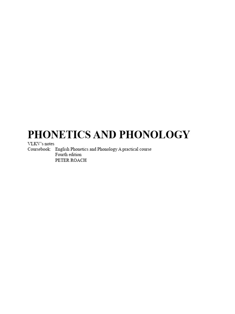 Phonetics and Phonology | PDF