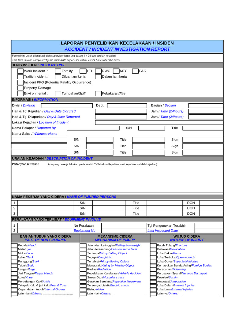 Form Ai Investigation - Reporting | PDF