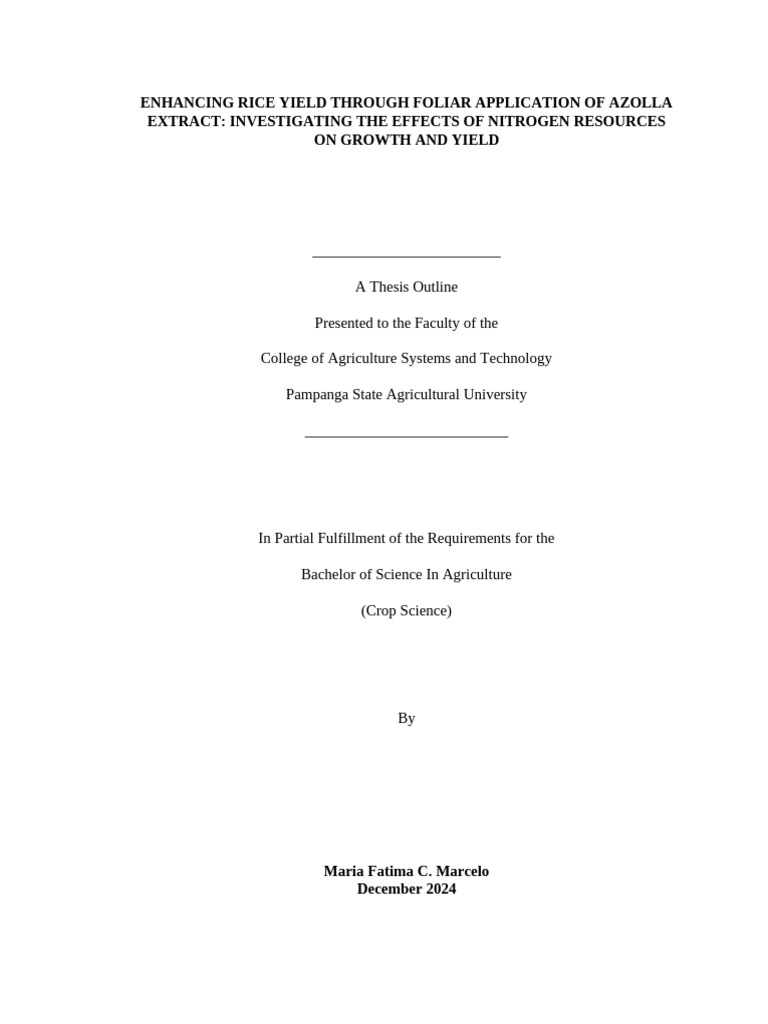 Maria Fatima (Azolla) | PDF