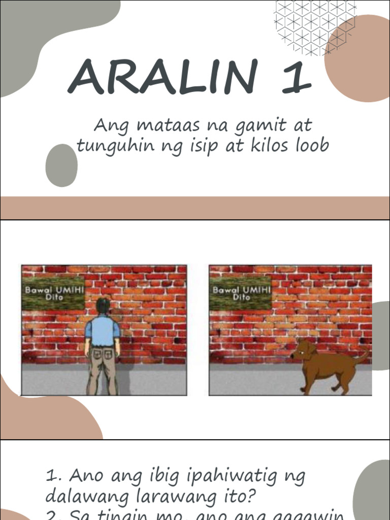 ESP 10 Aralin 1 | PDF